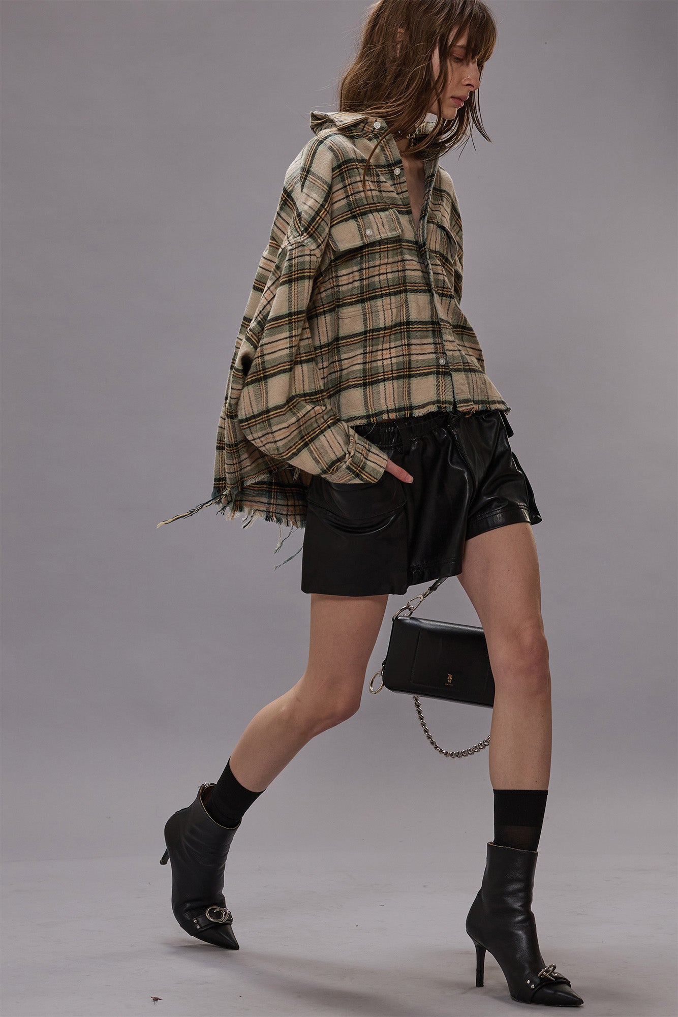 크롭드 워크 셔츠 R13W7298 | R13 | 페칭 FETCHING