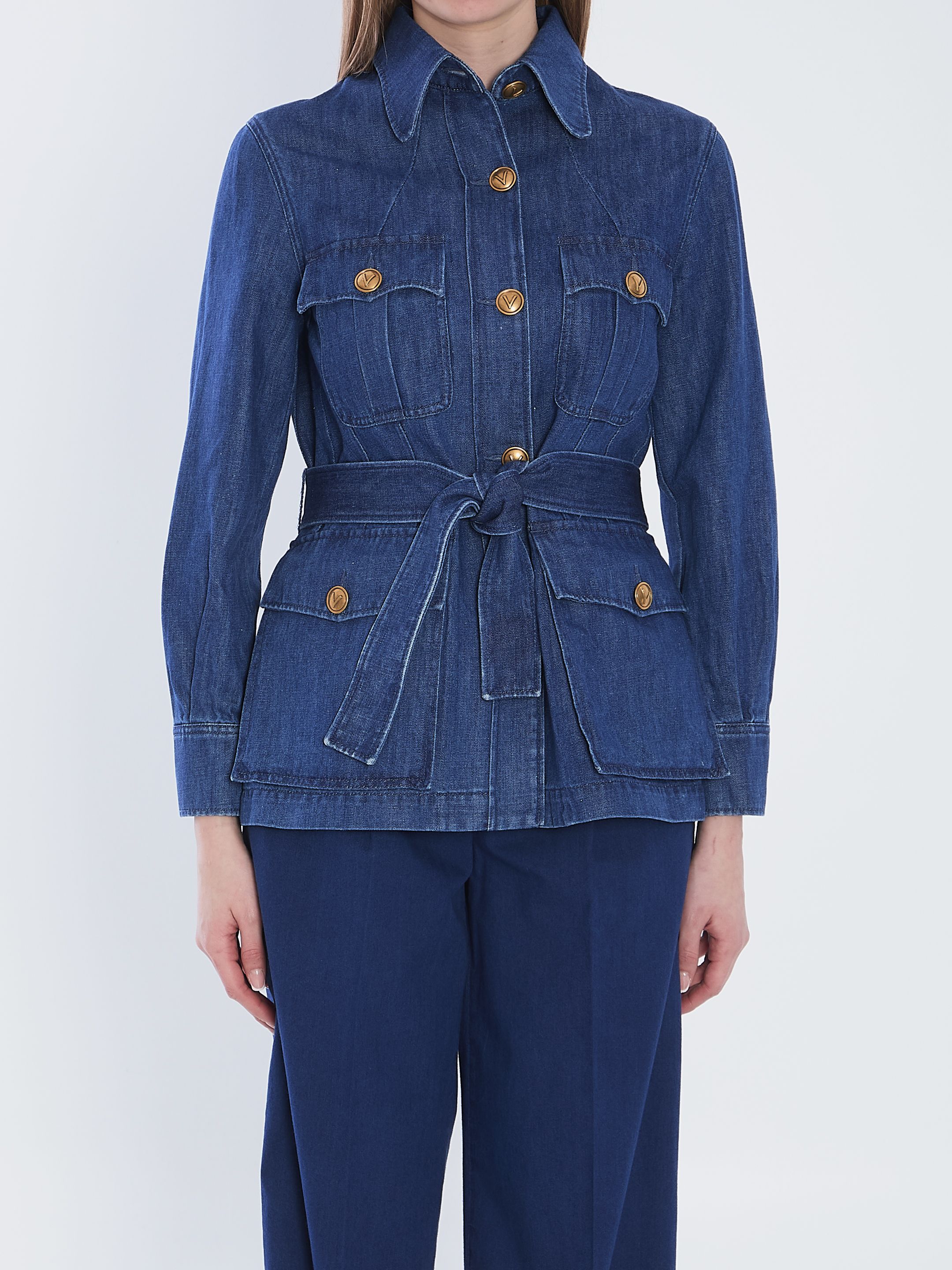 데님 사파리 자켓 6B3DC03J | VALENTINO GARAVANI | 페칭 FETCHING