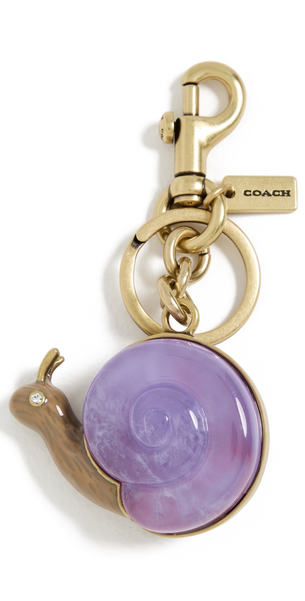 COACH 달팽이 참 키체인 보라색 멀티 사이즈 - 페칭