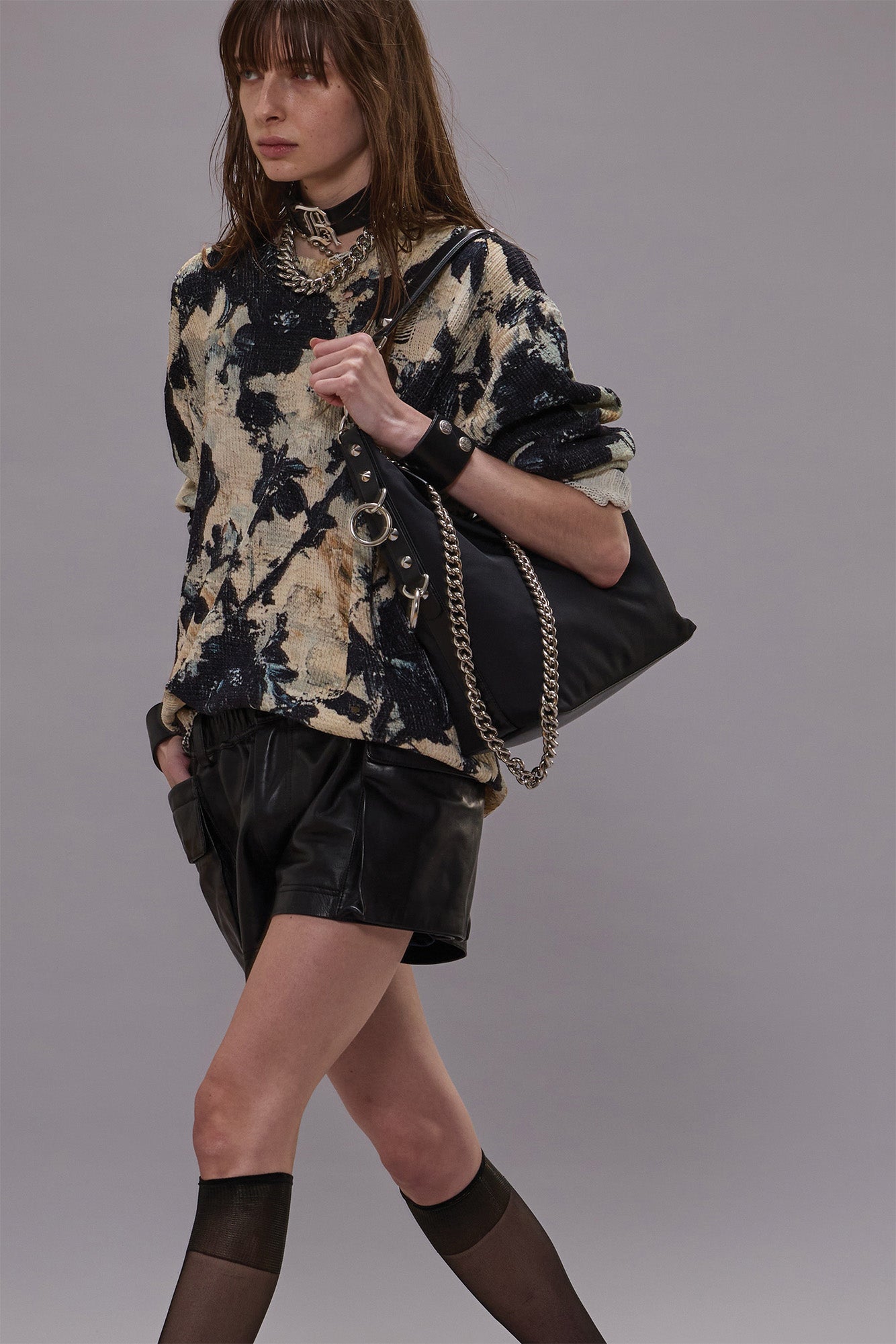 프린트 보이프렌드 스웨터 R13WY199 | R13 | 페칭 FETCHING