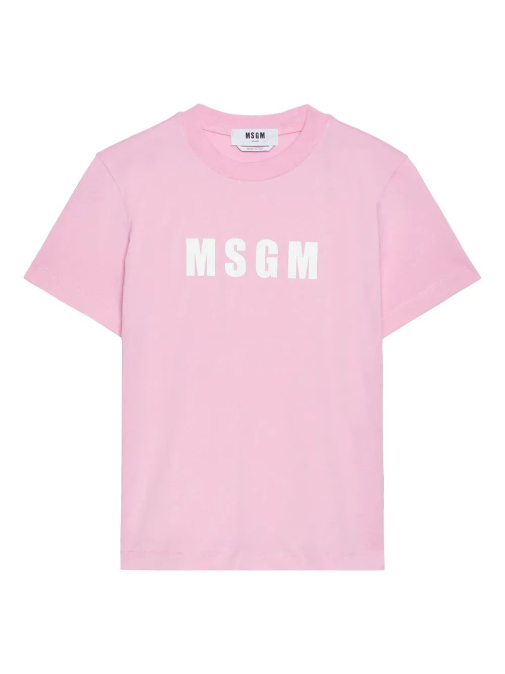 MSGM 로고 프린트 면 티셔츠 - 페칭