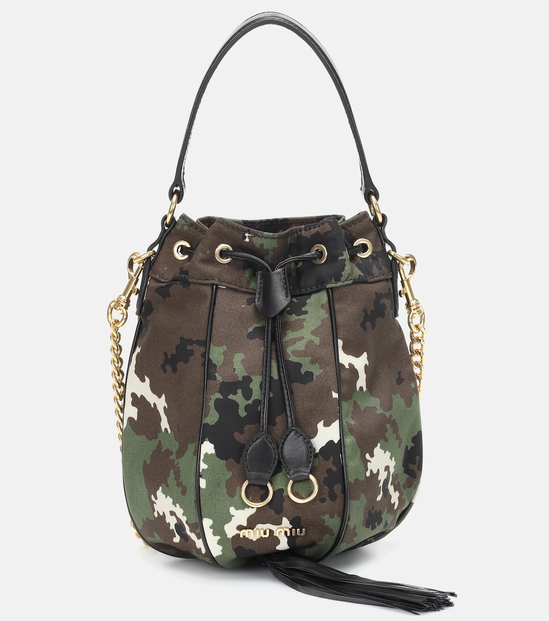 MIU MIU 카모플라쥬 버킷백 - 페칭