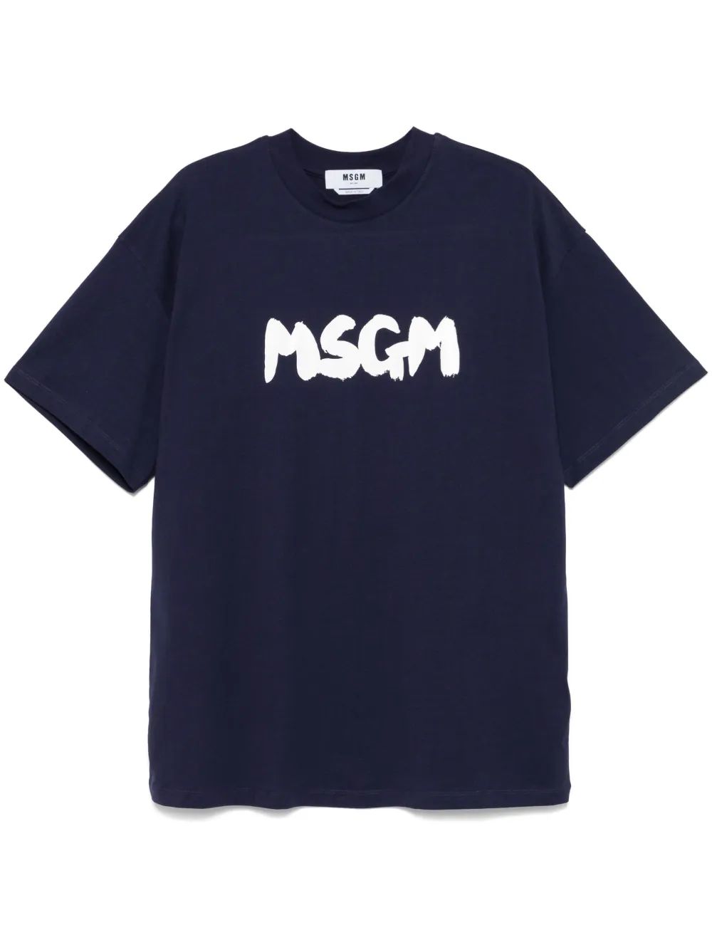 로고 프린트 티셔츠 3840MM105257002 87BLUE | MSGM | 페칭 FETCHING
