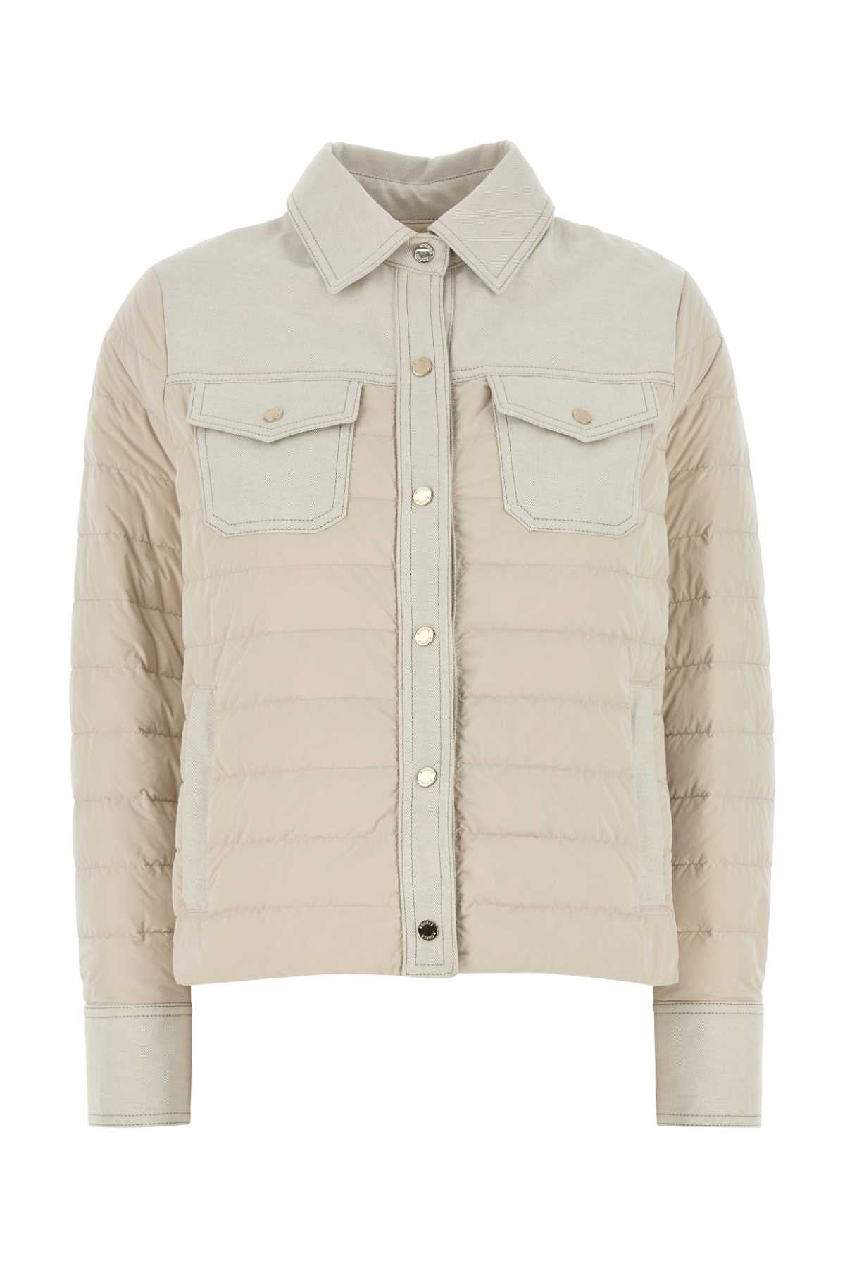 샌드 나일론 혼합 에스퍼 다운 자켓 | MOORER | 페칭 FETCHING