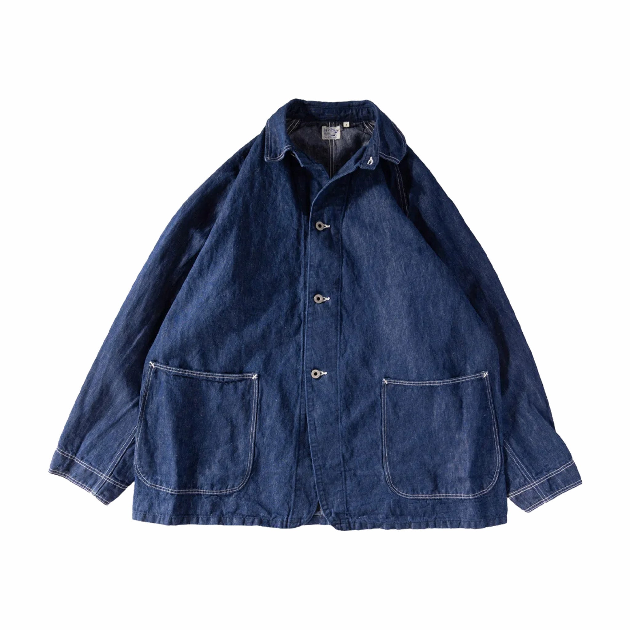 40s 월드워투 데님 커버올 재킷 루즈핏 원워시 | ORSLOW | 페칭
