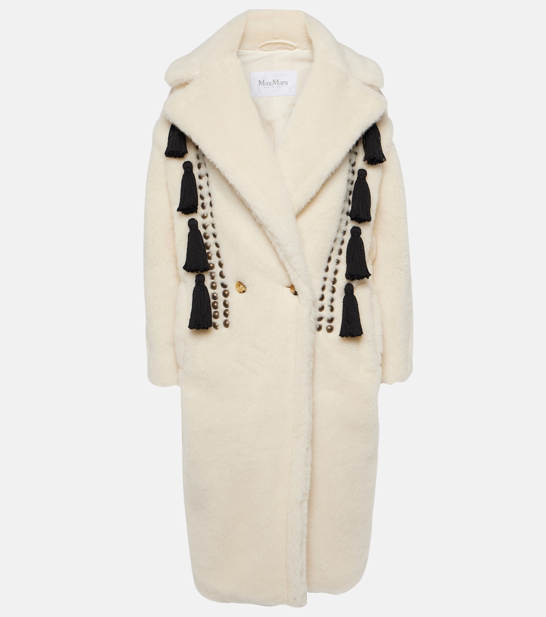 MAXMARA 데메트라 테디베어 아이콘 엠브로이더리 코트 - 페칭