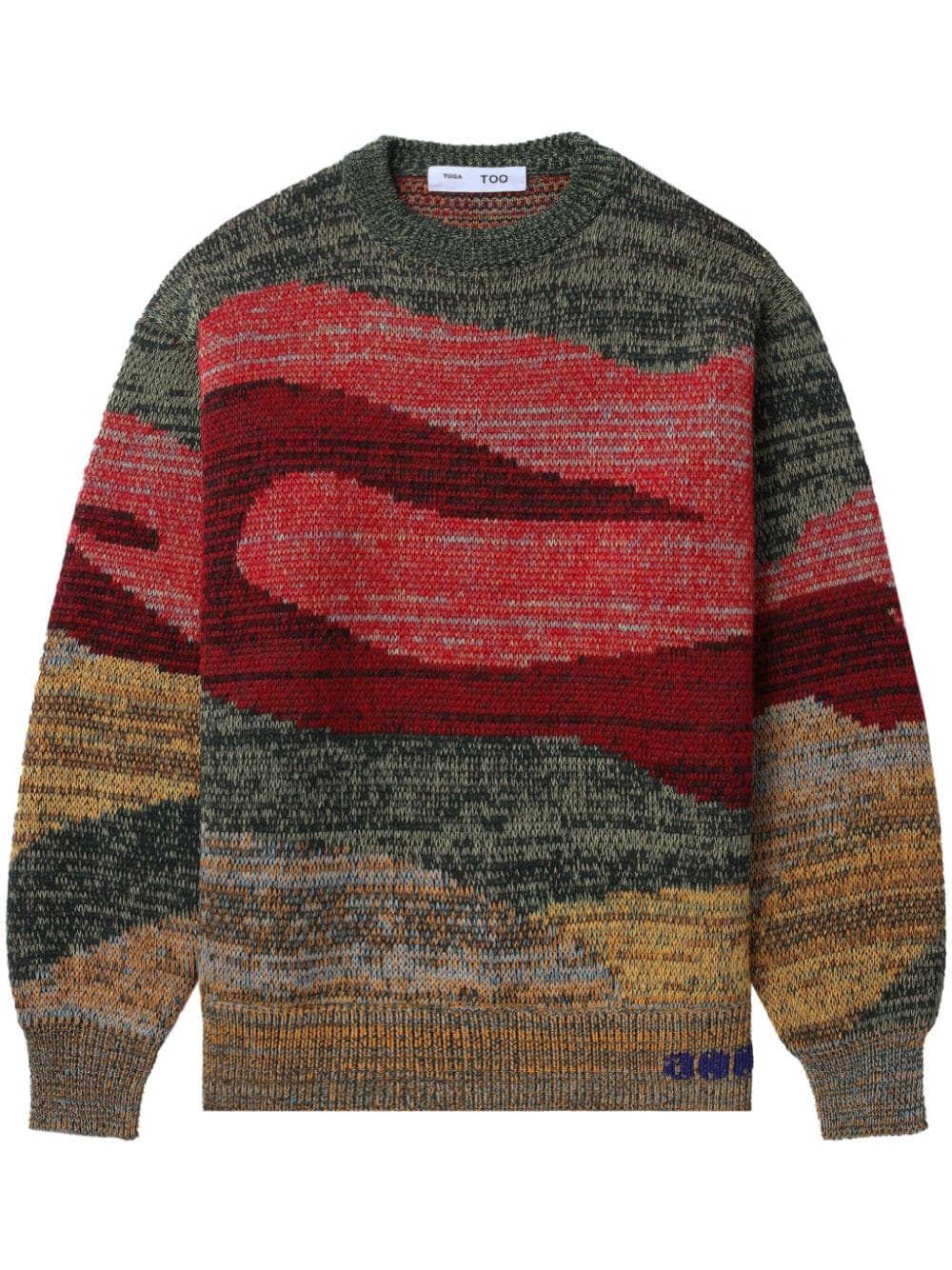 Toga abstract-intarsia 니트 스웨터 - 페칭