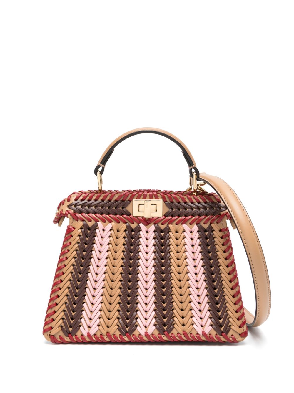 FENDI 피카부 아이 씨 유 Petite 토트백 - 페칭